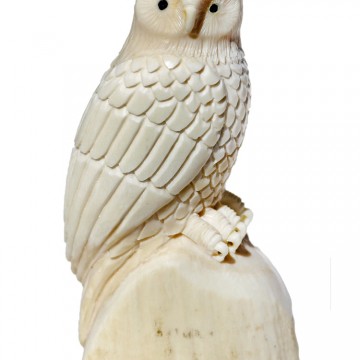 - Owl Ivory Carving
