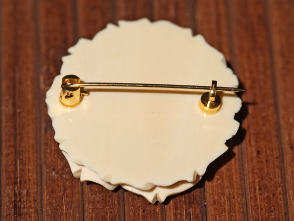 - Mammoth Ivory Rose Brooch