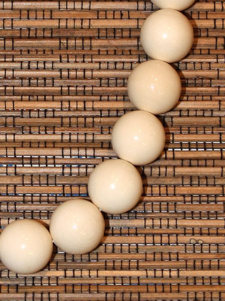 - Mammoth Ivory Bead Necklace 18" x 16mm