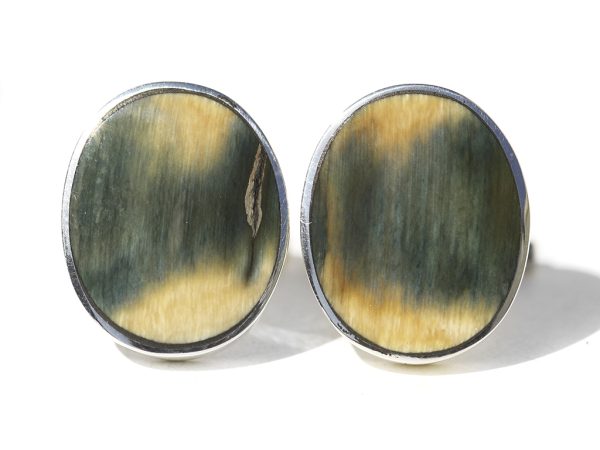 Jenkins - Ancient Mammoth Tusk Ivory Cufflinks - Scrimshaw Collector